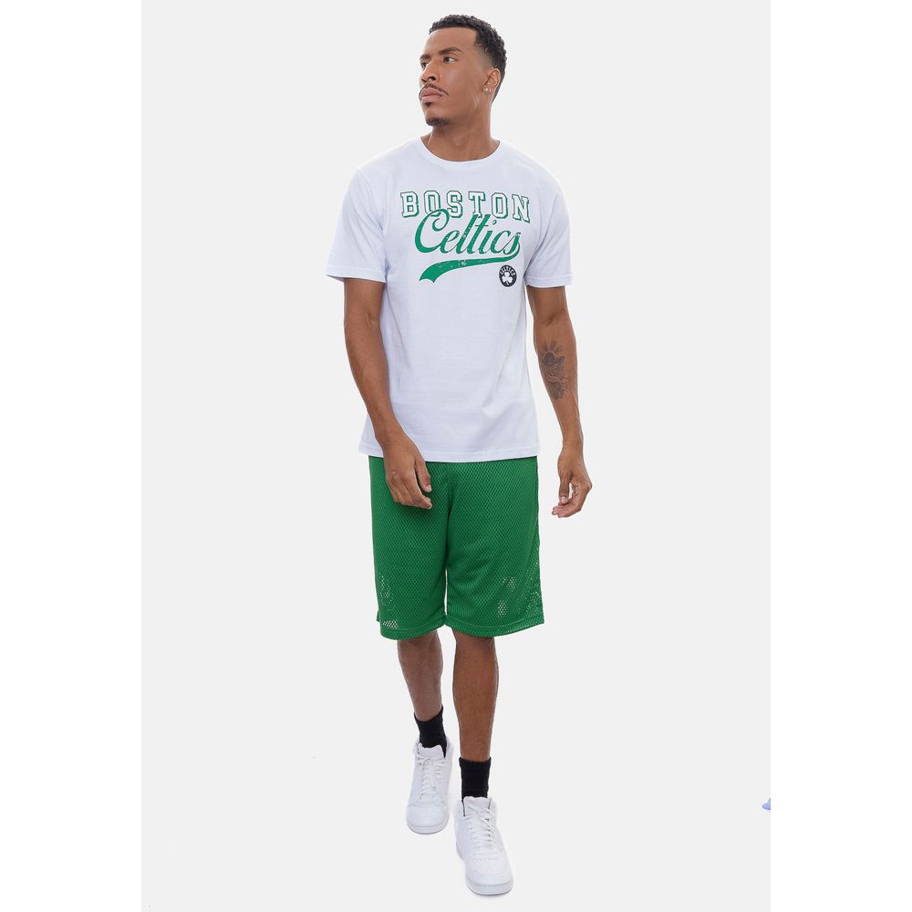 Camiseta NBA College Logo Boston Celtics Off White - Urbane