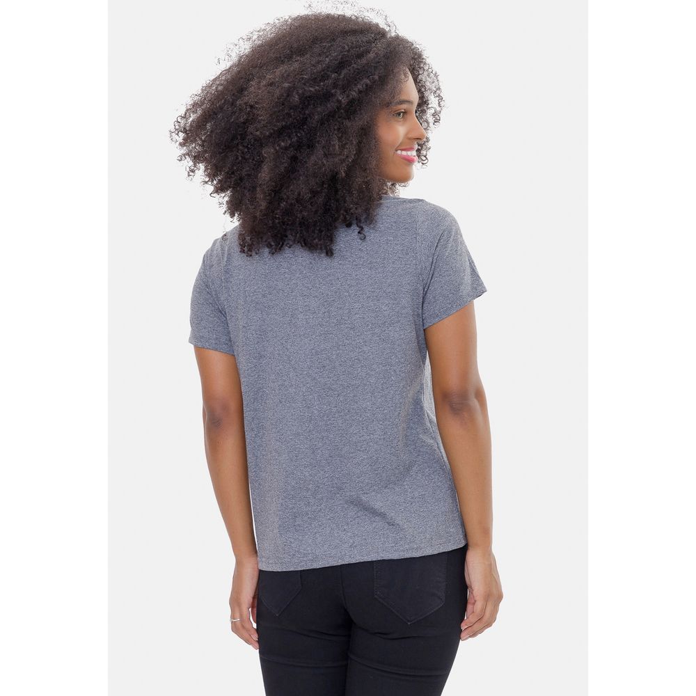 Camiseta Onbongo Feminina Call Cinza Mescla Escuro - Urbane