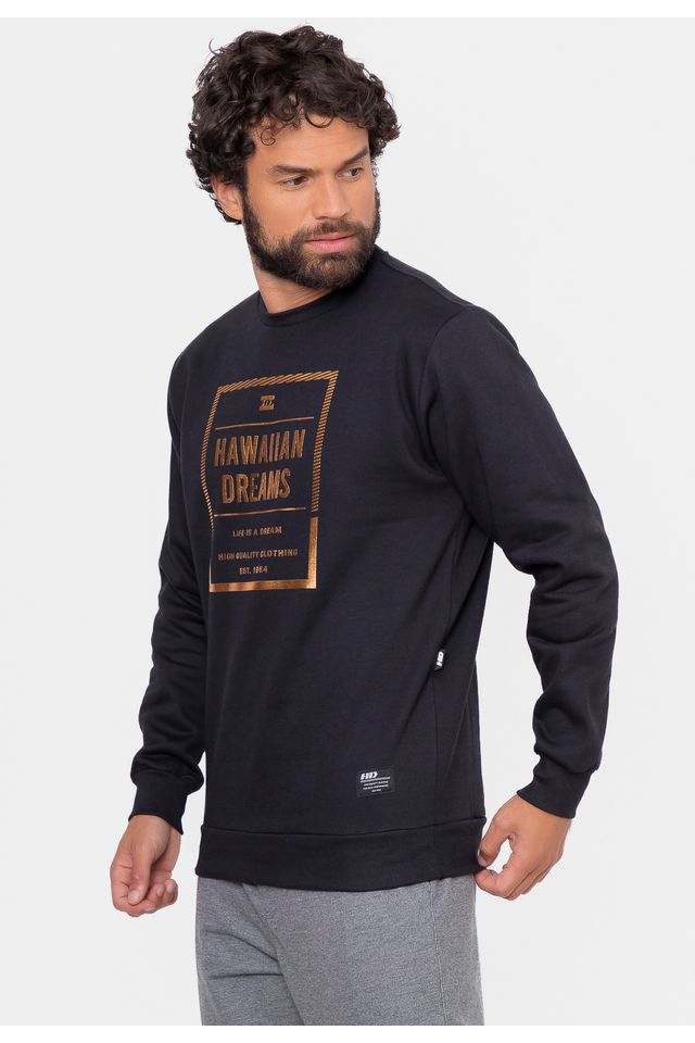 Moletom HD Gola Careca Qatar Preto - Urbane