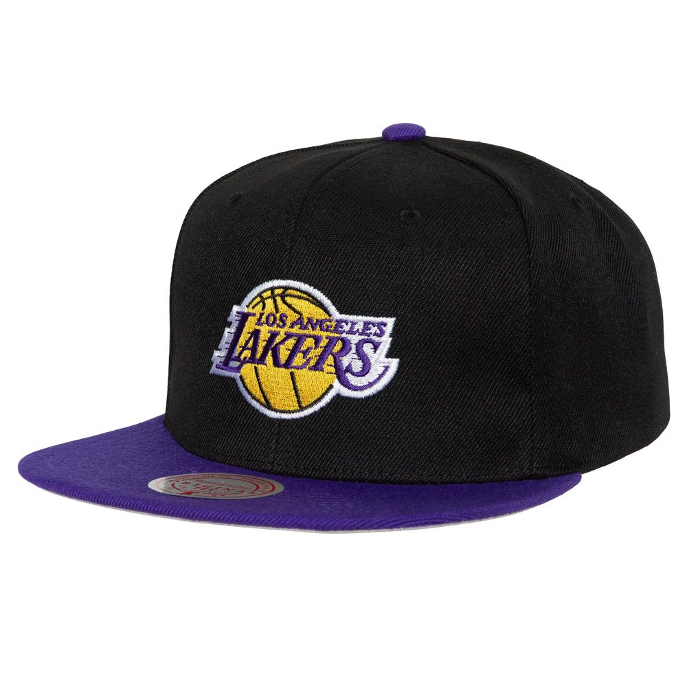 Boné Mitchell & Ness NBA Side Los Angeles Lakers Preto e Ouro - ecko