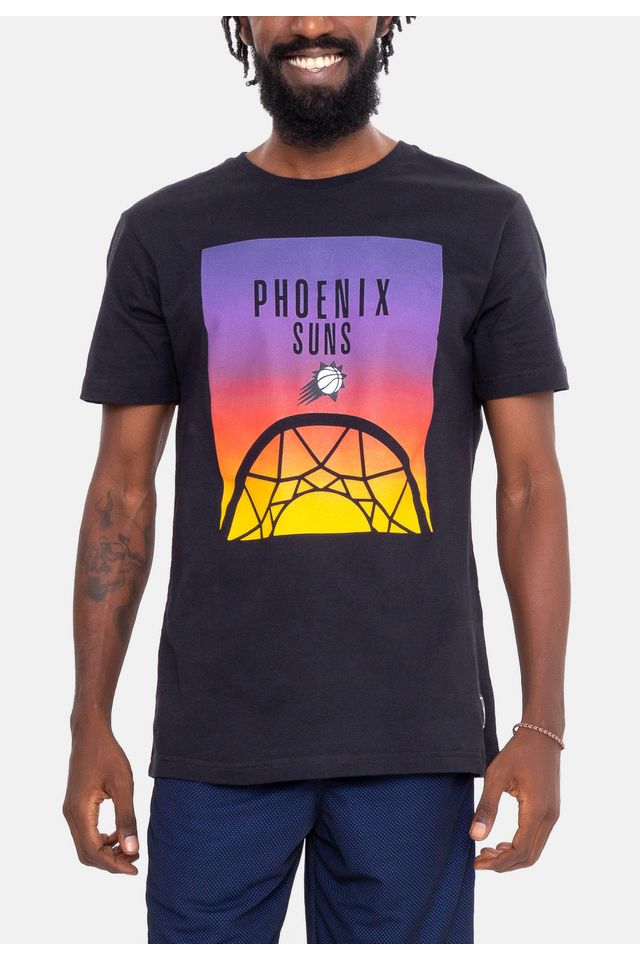 Camiseta NBA Sunset Team Phoenix Suns Preta - Urbane