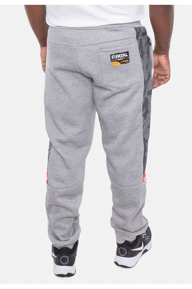 Calça Fatal Plus Size Moletom Cinza Mescla - Urbane