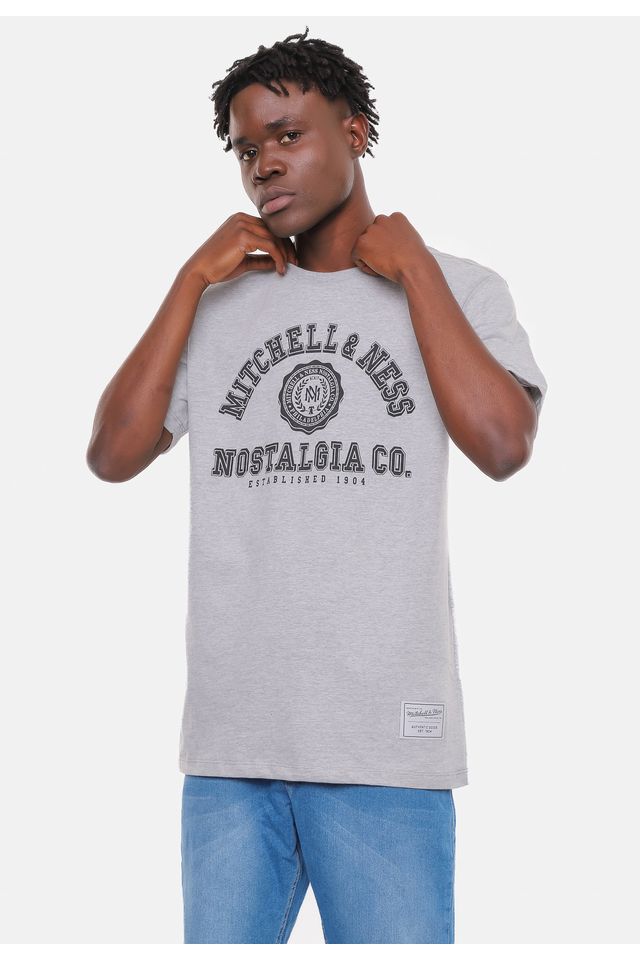 Camiseta Mitchell & Ness Nostalgia Cinza Mescla - Urbane