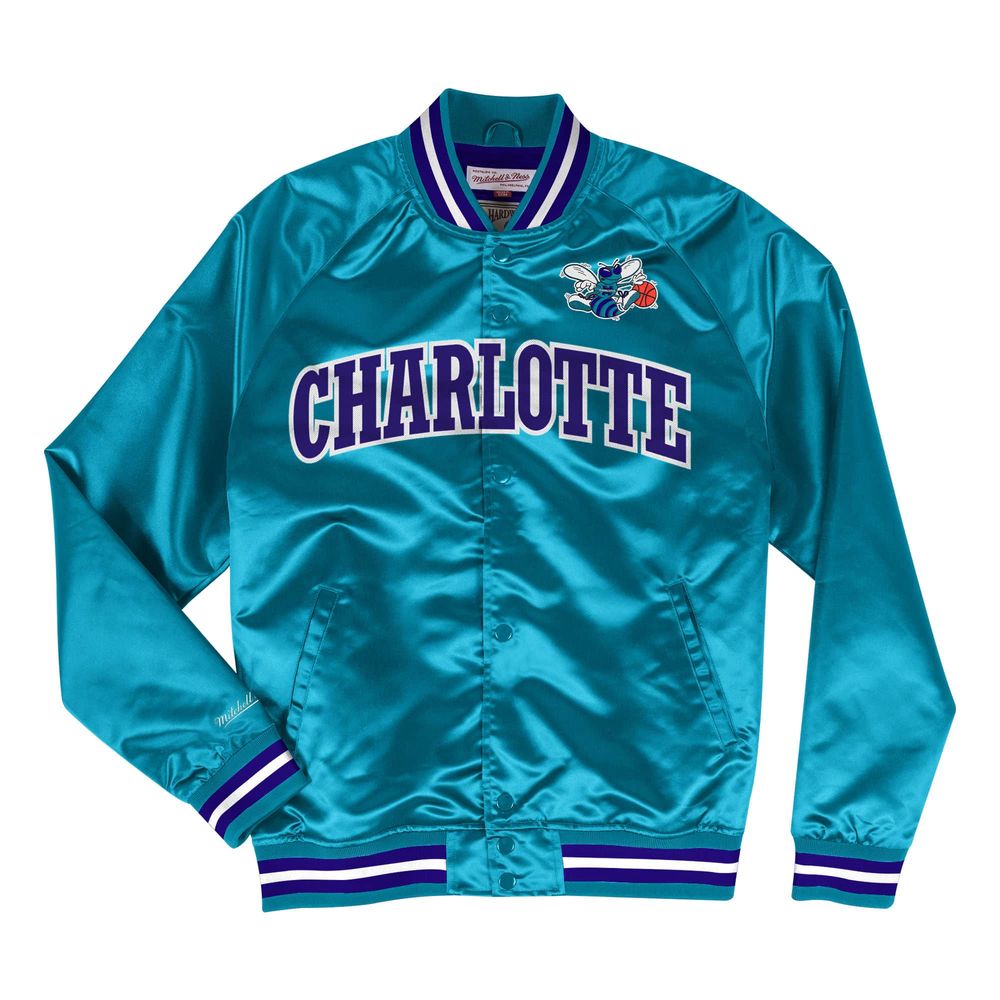 Jaqueta Mitchell & Ness NBA Lightweight Satin Jacket Charlotte Hornets ...