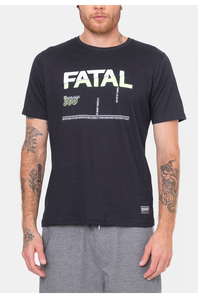 Camiseta Fatal Type Preta - Urbane