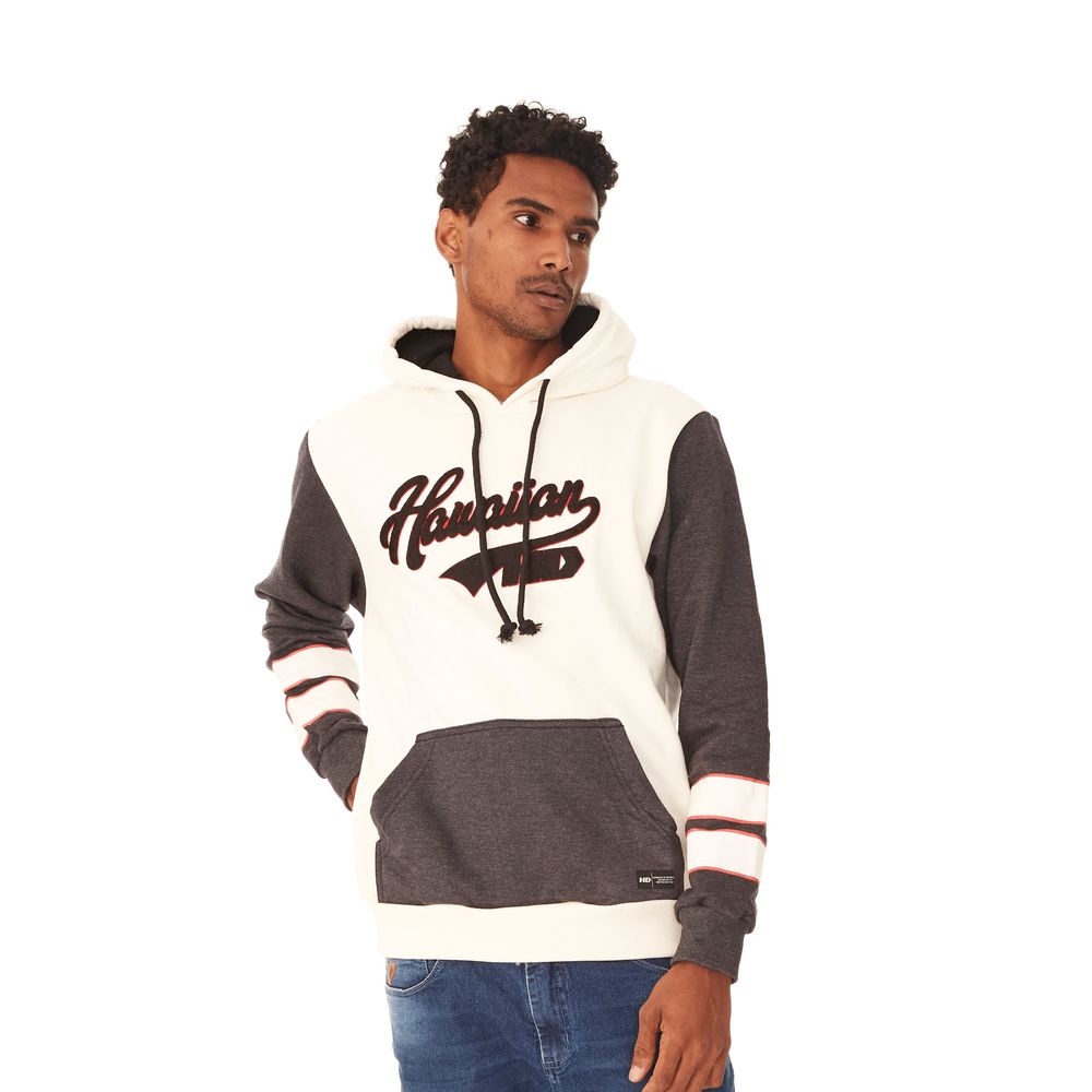 Moletom HD Fechado Com Capuz Off White - Urbane