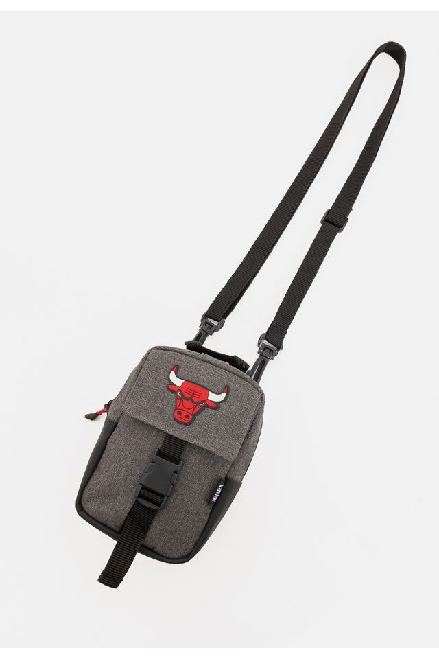 Bolsa NBA Shoulder Bag Chicago Bulls Cinza Mescla - Urbane