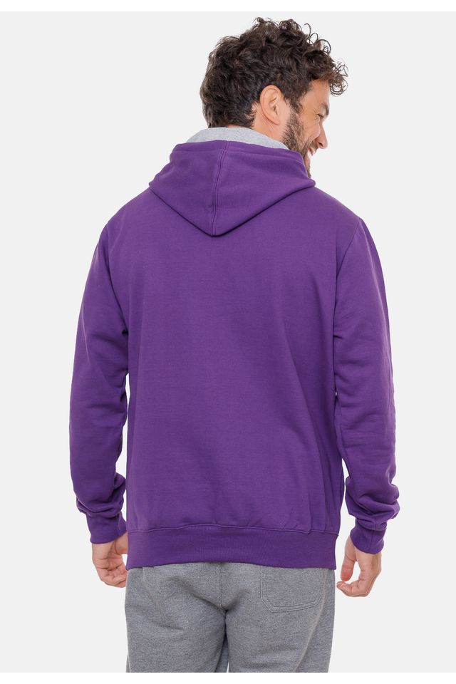 Moletom Ecko Canguru Fashion Basic Logo Roxo - Starter