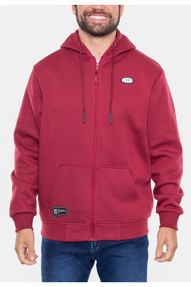 Moletom Fatal Fashion Basic Canguru Aberto Vinho - Urbane