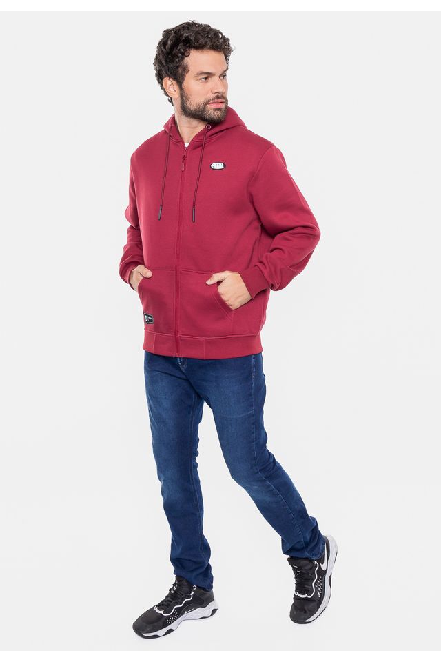 Moletom Fatal Fashion Basic Canguru Aberto Vinho - Urbane