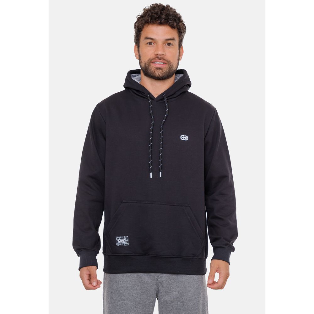 Moletom Ecko Canguru Fashion Basic Logo Preto - OnbongoBr