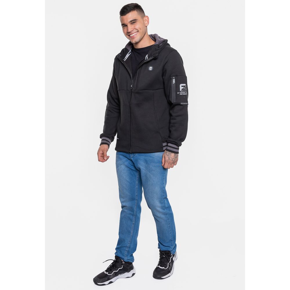 Moletom Fatal Aberto Preto - Urbane