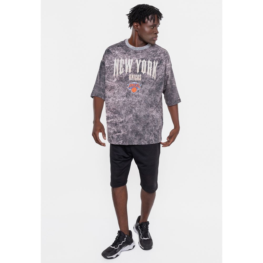 Camiseta NBA Masculina Gothic Team New York Knicks Preta - Urbane