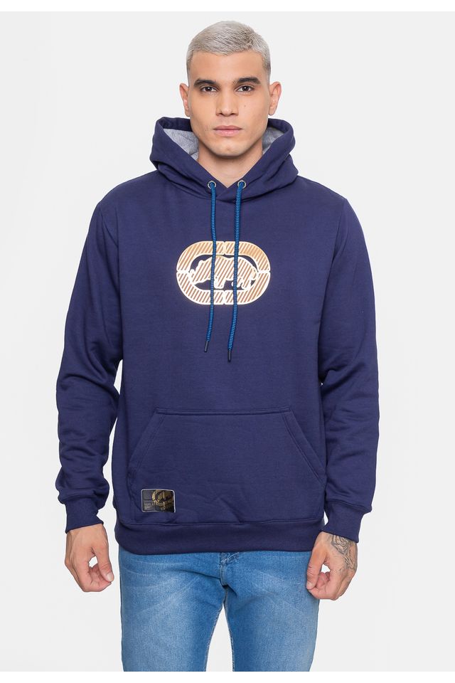 Moletom Ecko com Capuz Masculino Gold Azul Marinho - Urbane
