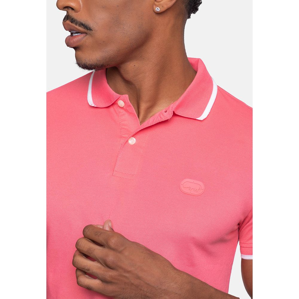 Camisa Polo Ecko Piquet Masculina Rosa Coral - ecko