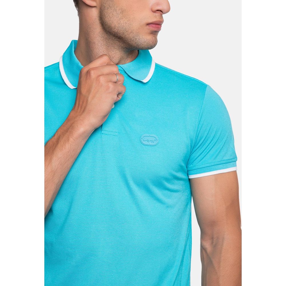 Camisa Polo Ecko Piquet Masculina Azul Turquesa - Urbane