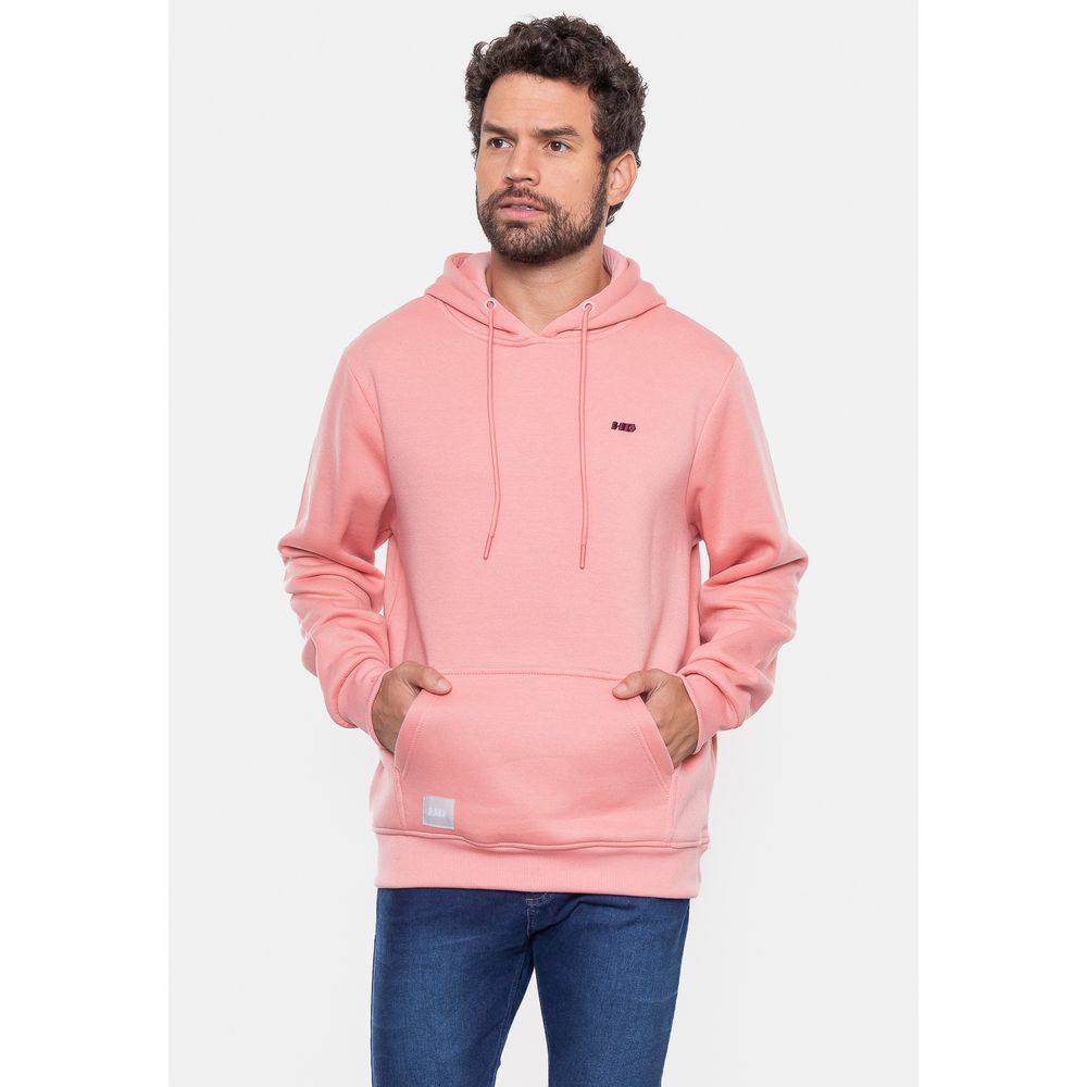 Moletom HD Canguru Fechado Salmao Claro - Urbane