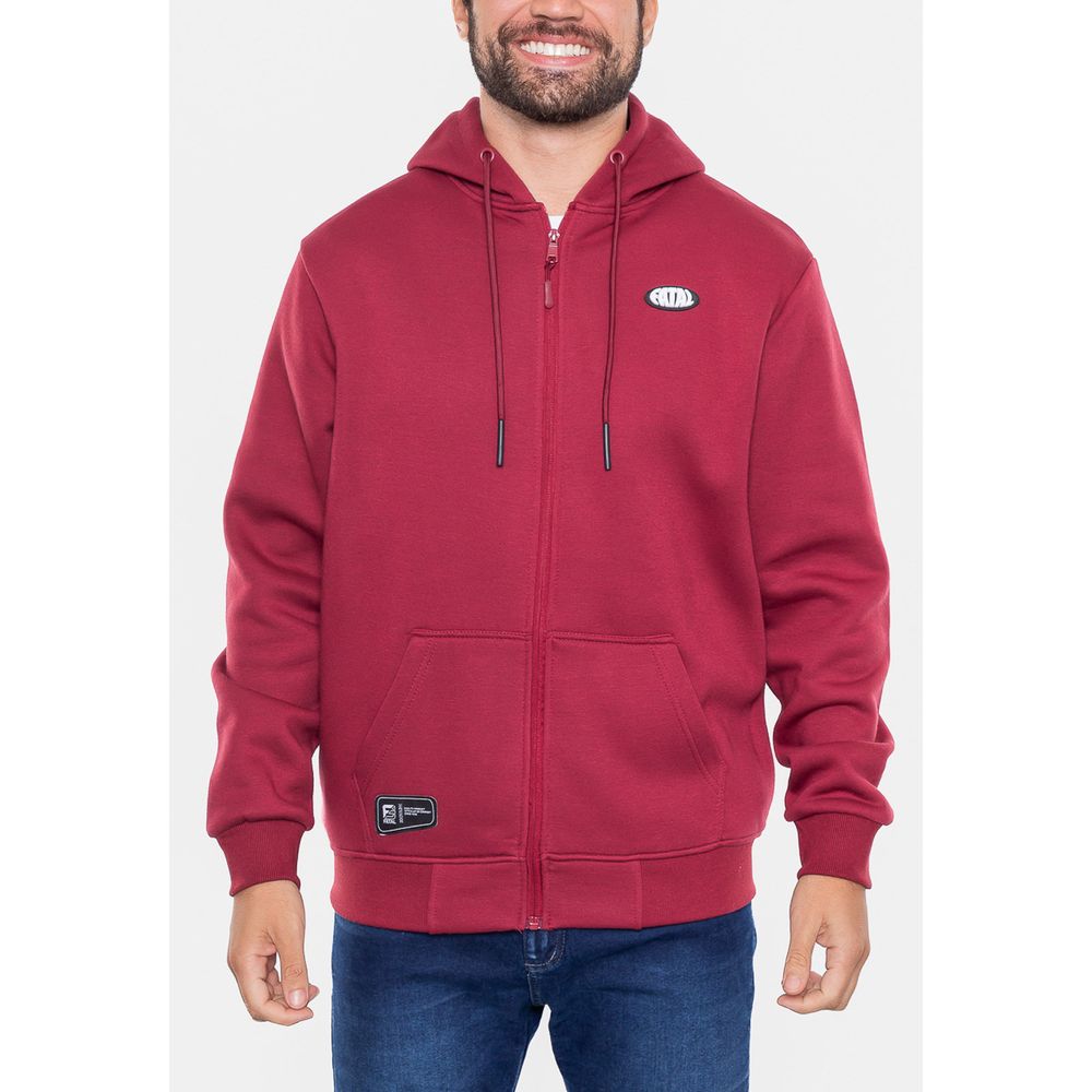 Moletom Fatal Fashion Basic Canguru Aberto Vinho - Urbane