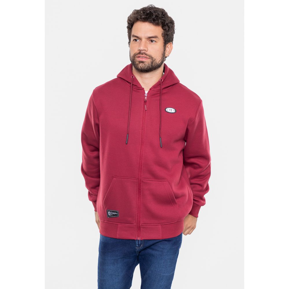 Moletom Fatal Fashion Basic Canguru Aberto Vinho - Urbane