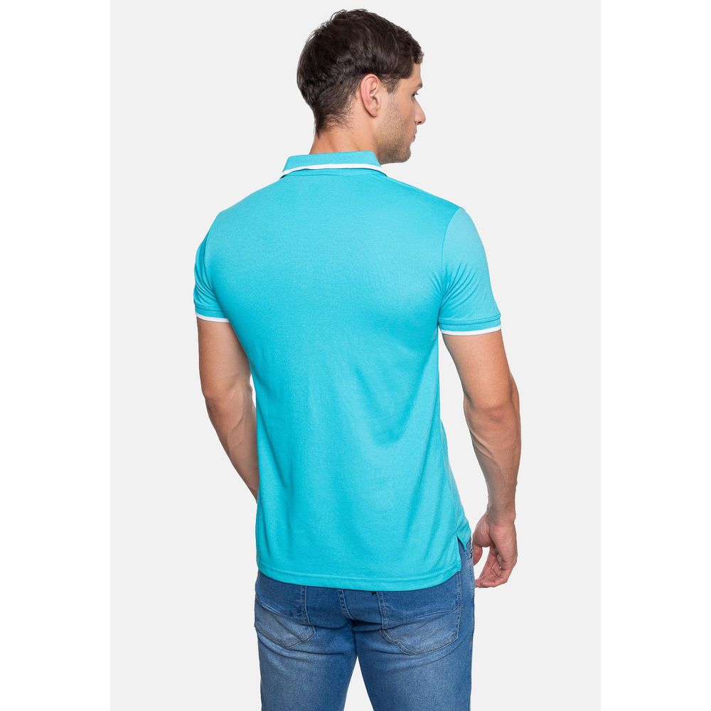 Camisa Polo Ecko Piquet Masculina Azul Turquesa - Urbane